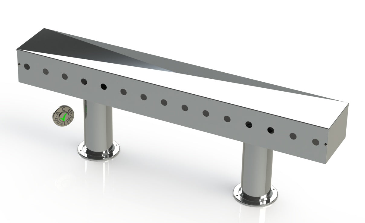 Draft Beer T-Tower | 4" Double Pedestal | 45" Box | 15 Hole Face Plate ...