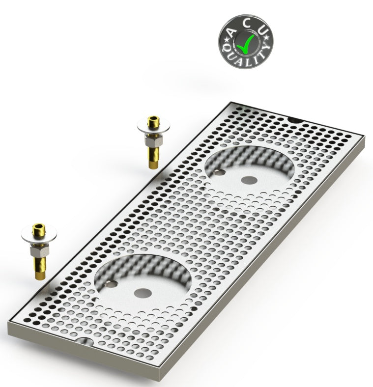 Built In Surface Mount Drip Trays with Rinser | ACU Precision Sheet Metal