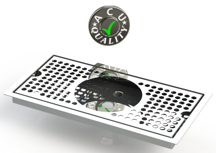Built In Rinser Flush Mounted "Recessed" Draft Beer Drip Trays | ACU ...
