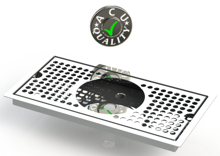 Built In Rinser Flush Mounted "Recessed" Draft Beer Drip Trays | ACU ...