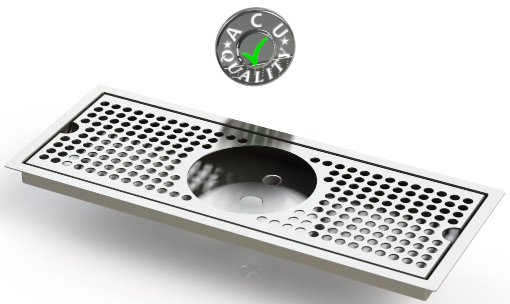 Built In Rinser Flush Mounted "Recessed" Draft Beer Drip Trays | ACU ...
