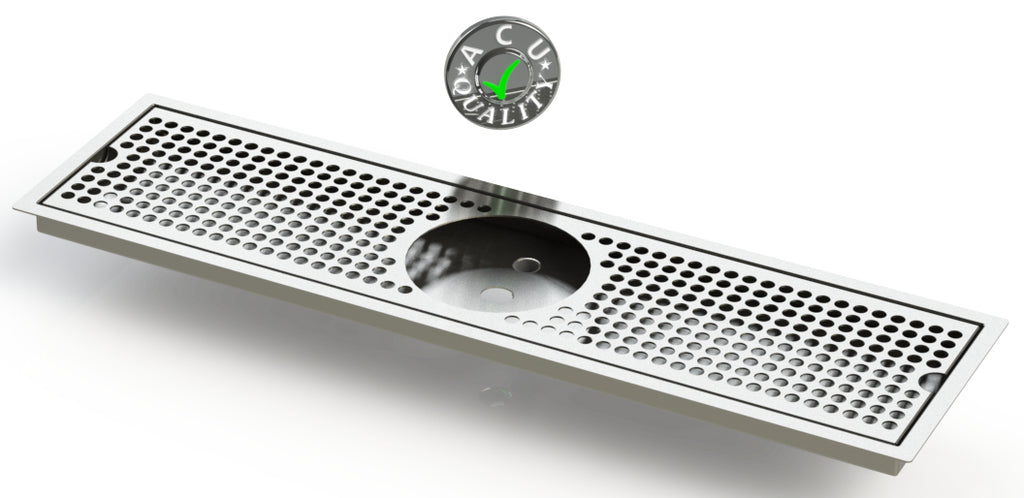 Built In Rinser Flush Mounted "Recessed" Draft Beer Drip Trays | ACU ...