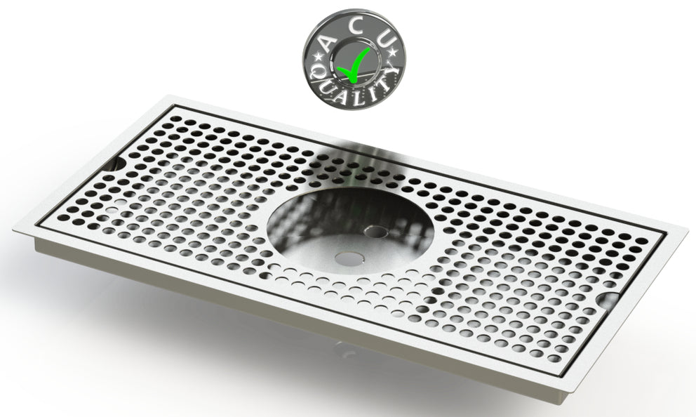 Built In Rinser Flush Mounted "Recessed" Draft Beer Drip Trays | ACU ...