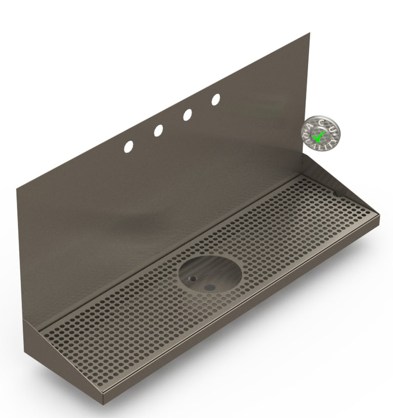 Built In Rinser Hole Wall Mounted Beer Drip Trays | ACU Precision Sheet ...