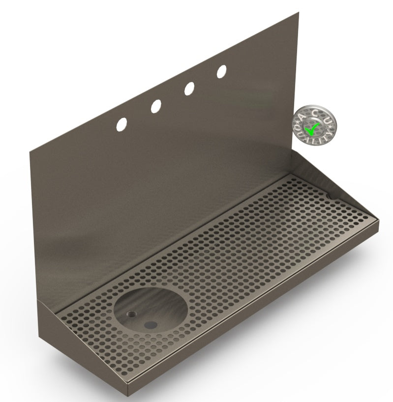 drip-trays-wall-mount-drip-tray-with-left-drain-and-rinser-hole-8-x-24 ...